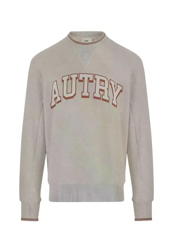 AUTRY Logo-print Cotton Sweatshirt - Grey