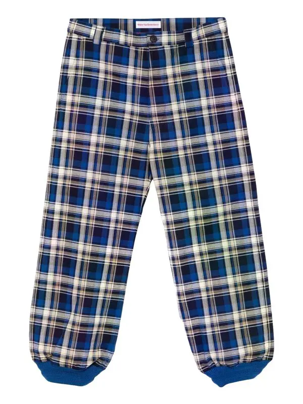 WALTER VAN BEIRENDONCK Atomic Plaid Pants - Blue