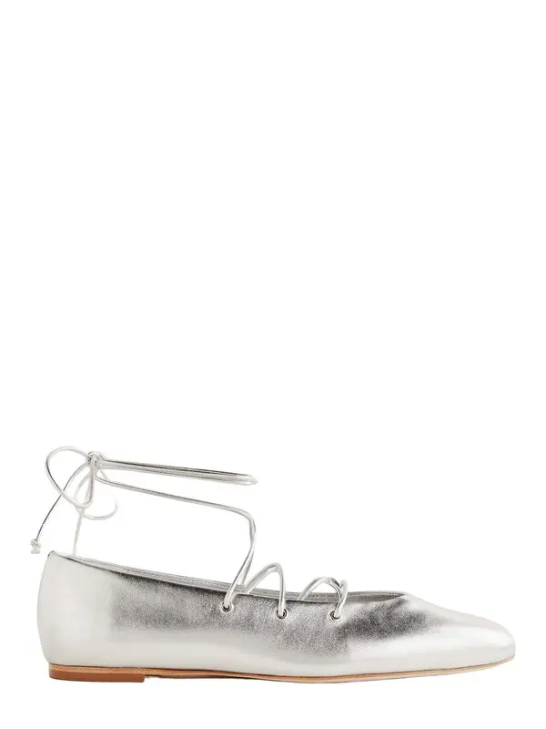 REFORMATION Ulla Ballet Flat - Silver