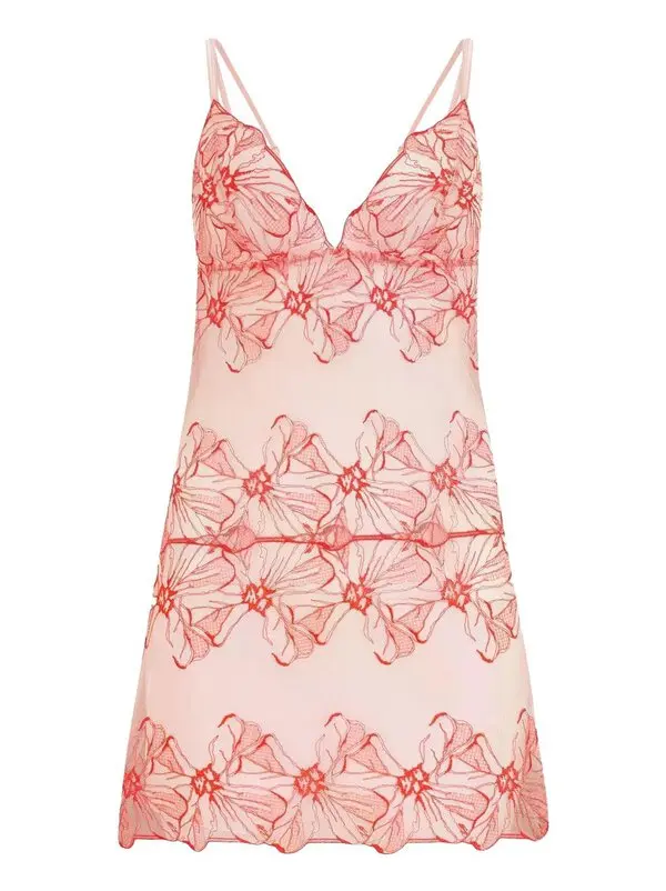 FLEUR OF ENGLAND Rosa Babydoll Slip - Pink
