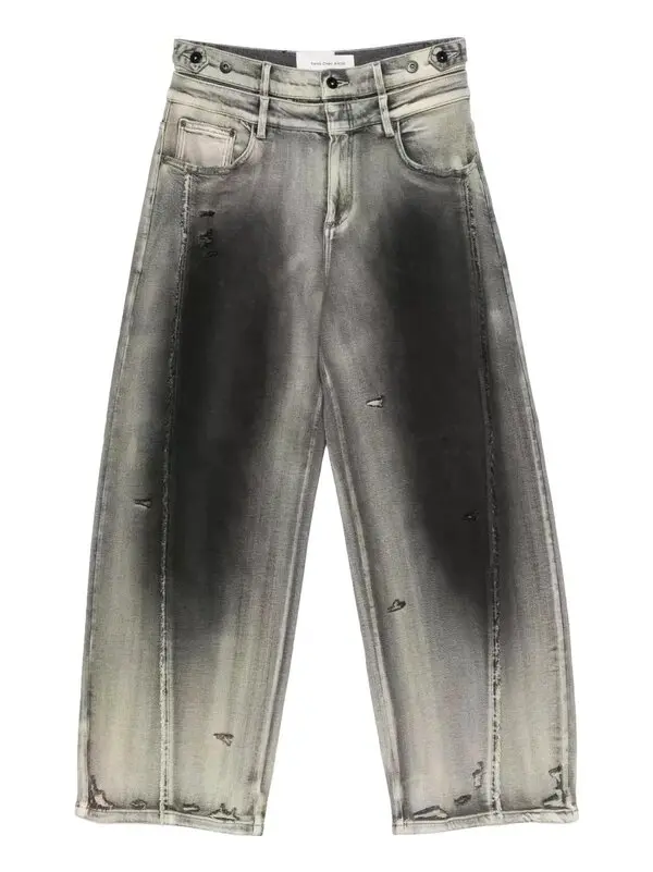 FENG CHEN WANG Washed-effect Jeans - Grey