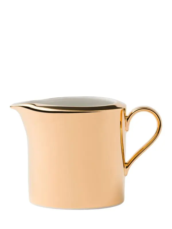 Prada Porcelain Milk Jug With Solid Motif - Gold/silver