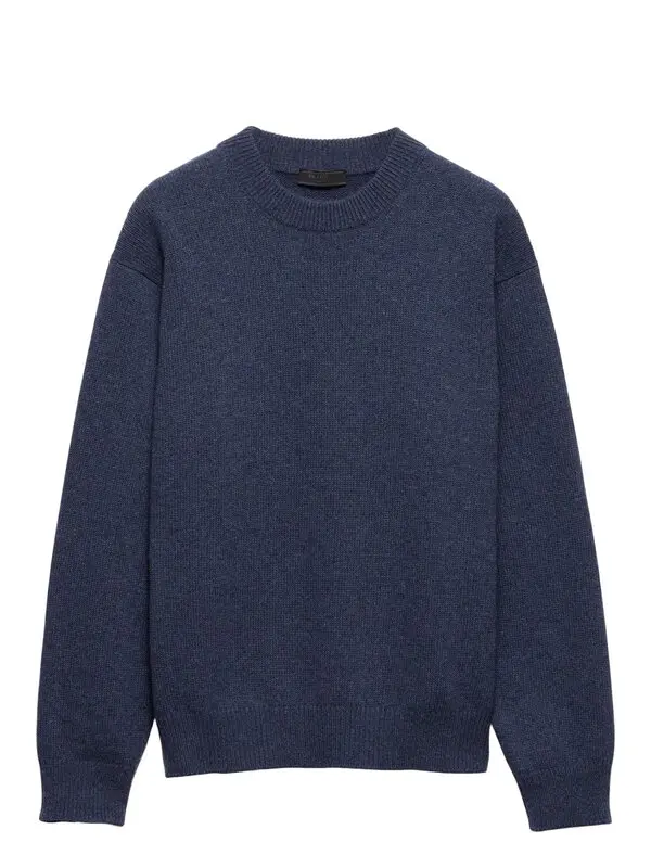 Prada Re-cashmere Crew-neck Sweater - Indigo Blue