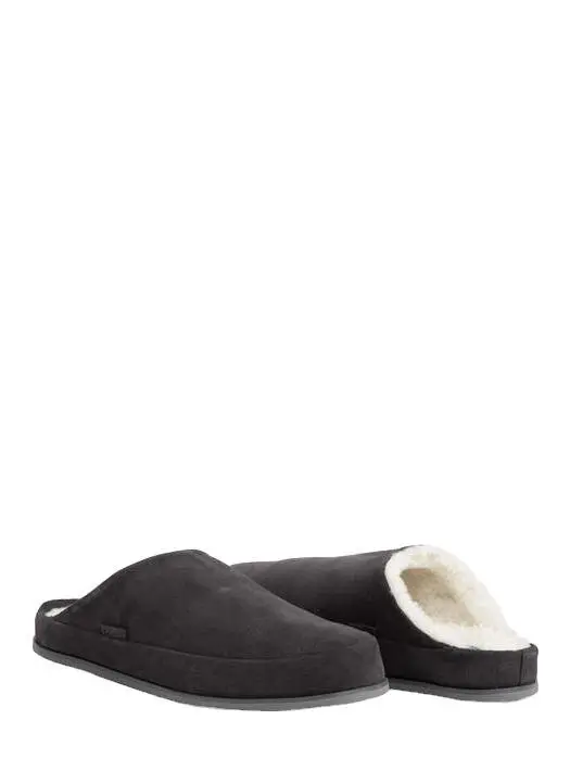 HARI MARI Tio Shearling-lined Suede Slippers - Slate