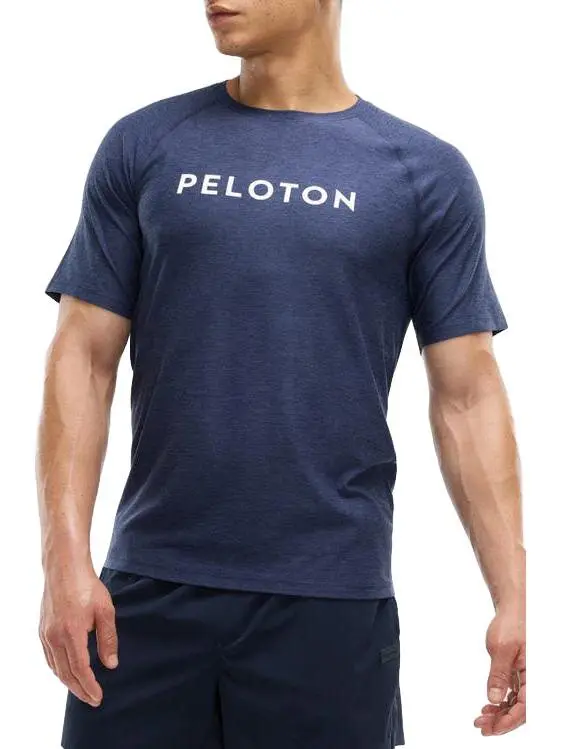 PELOTON Classic Fit Short Sleeve Top - Navy Blue 2