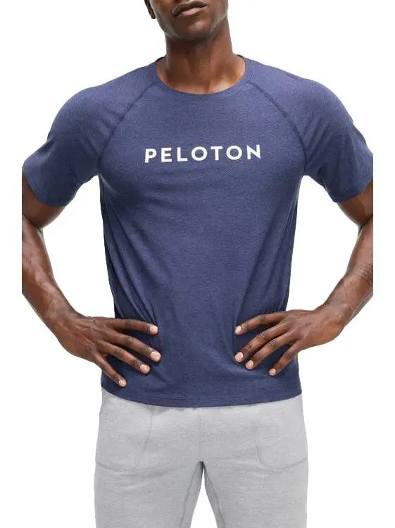 PELOTON Classic Fit Short Sleeve Top - Navy Blue