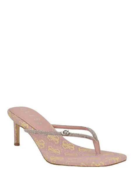 Guess Crystal Embellished Sandals - Light Pink