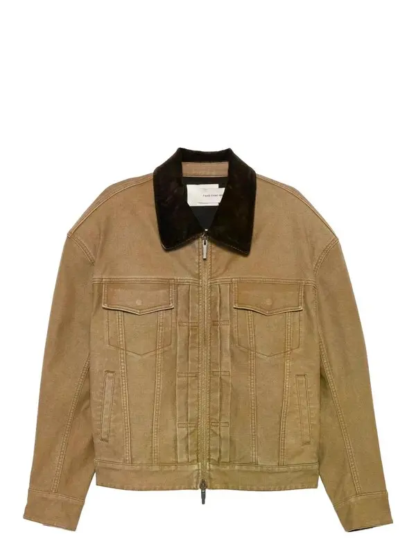 FENG CHEN WANG Washed-canvas Jacket - Brown