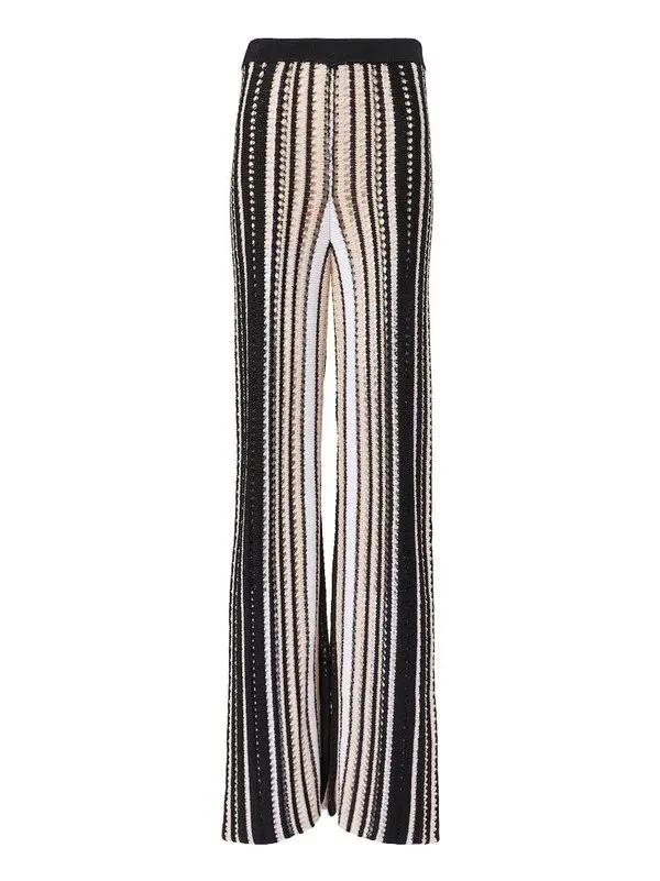 Missoni Striped Cotton-blend Straight Pants - Multicoloured
