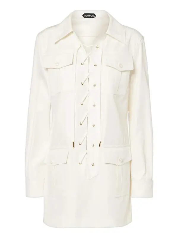 TOM FORD Cotton And Silk Minidress - White