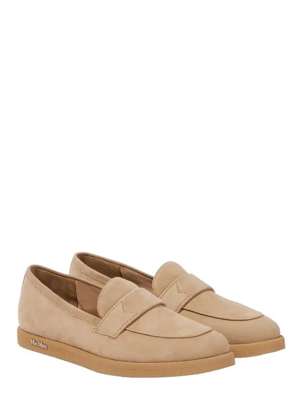 Max Mara Softmoc Suede Loafers - Brown