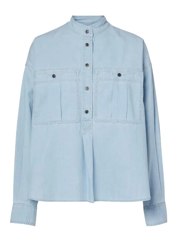 MARANT ETOILE Vero Cotton Shirt - Blue