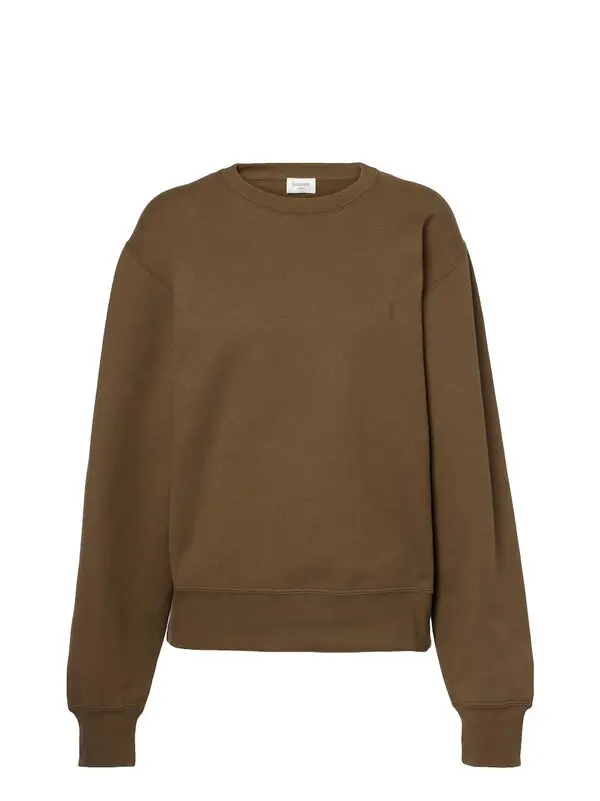 Saint Laurent Cassandre Cotton Sweatshirt - Brown