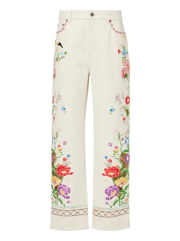 Valentino Garavani High-rise Straight Jeans - White