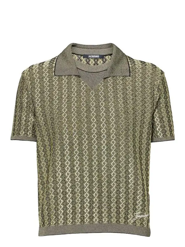 Jacquemus Marino Jacquard Polo Shirt - Green