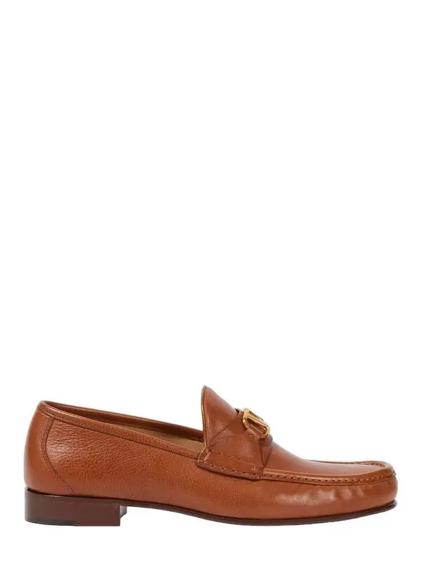 Valentino Garavani Vlogo Leather Loafers - Brown