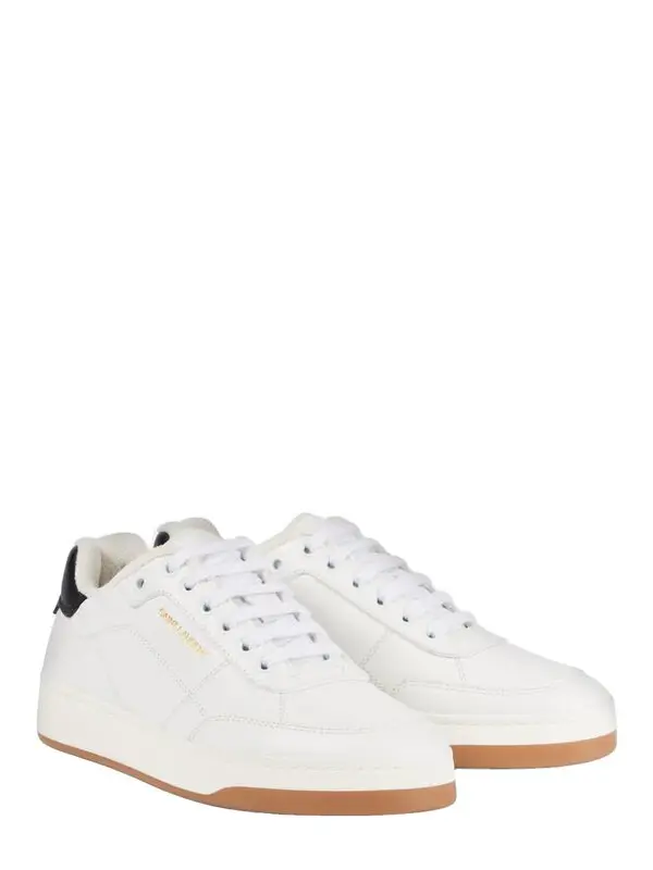 Saint Laurent Sl/61 Leather Low-top Sneakers - White