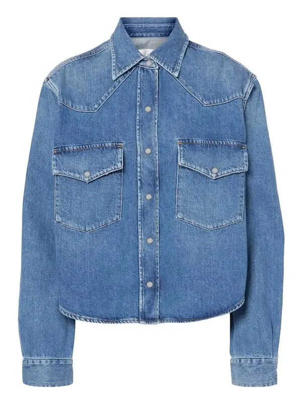 Citizens Of Humanity Cropped Denim Shirt - Blue
