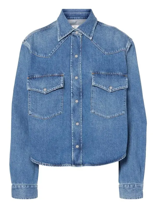 Citizens Of Humanity Cropped Denim Shirt - Blue
