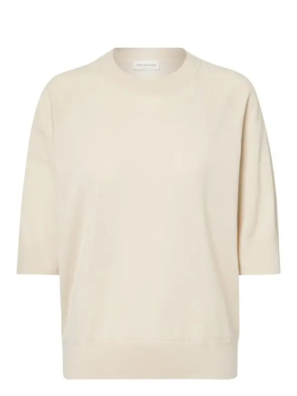 Dries Van Noten Merino Wool Top - Beige
