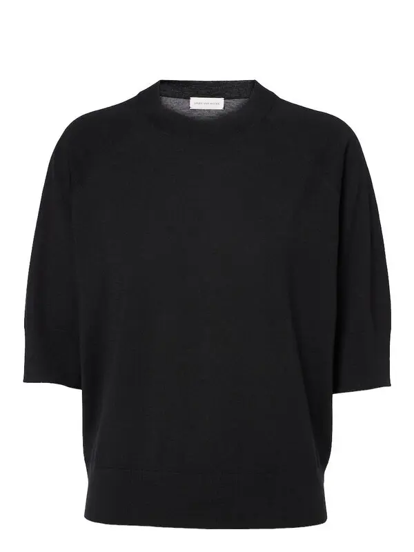 Dries Van Noten Merino Wool Top - Black