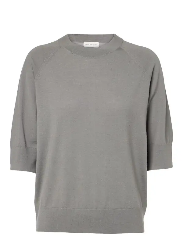 Dries Van Noten Merino Wool Top - Grey