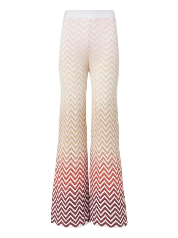 Missoni Zigzag Cotton-blend Flared Pants - Multicoloured
