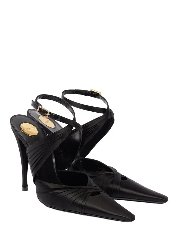 Saint Laurent Véronique 110 Satin Pumps - Black