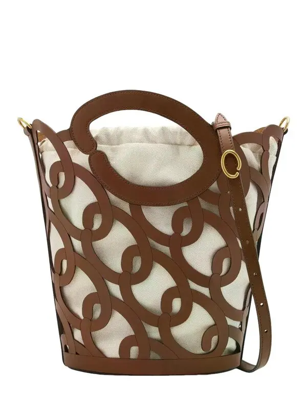 Oscar De La Renta Leather Bucket Bag - Brown