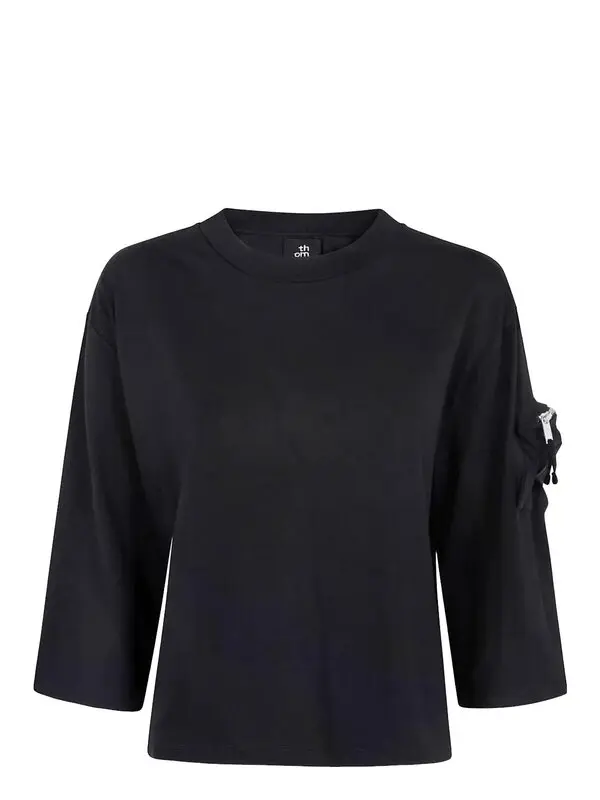 THOM KROM T-shirt With Zip Pocket - Black