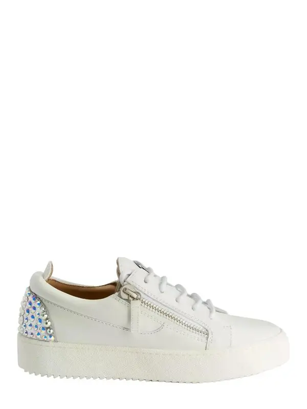 GIUSEPPE ZANOTTI Gail Rhinestone-embellished Sneakers - White