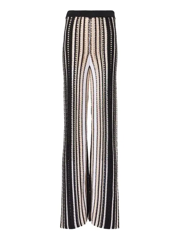 Missoni Striped Cotton-blend Straight Pants - Multicoloured