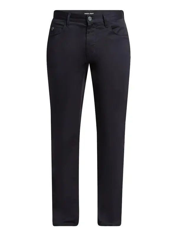 Giorgio Armani 5-pocket Stretch Cotton Pants - Blue Navy