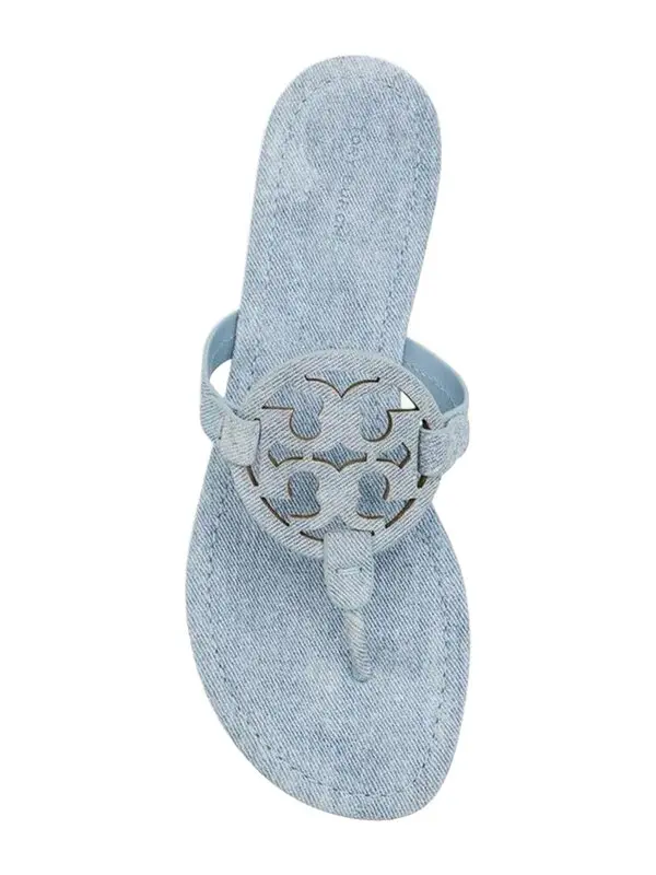 Tory Burch Miller Denim Sandals - Blue Cloud