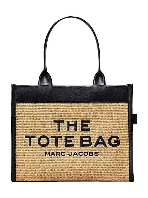 Marc Jacobs Woven Large Tote Bag - Natural/black