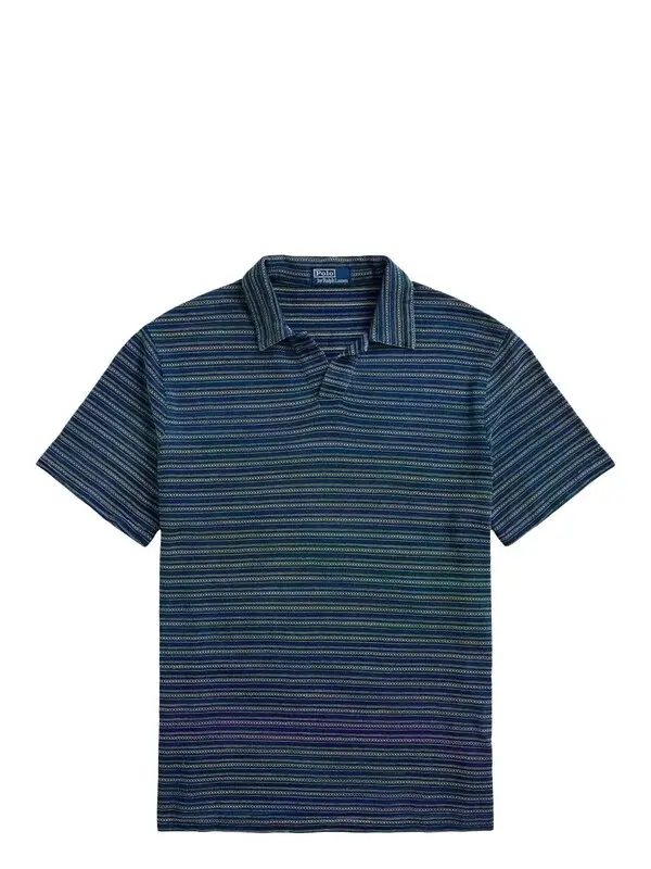 Polo Ralph Lauren Striped Cotton Polo T-shirt - Blue