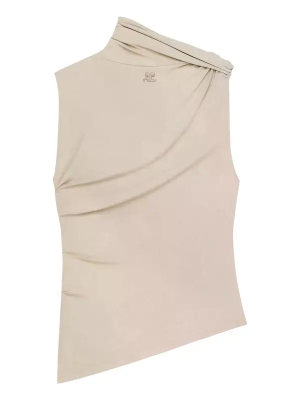 COURREGES Draped Top - Neutrals