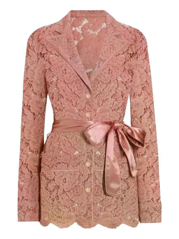 Dolce & Gabbana Floral Lace Shirt - Pink