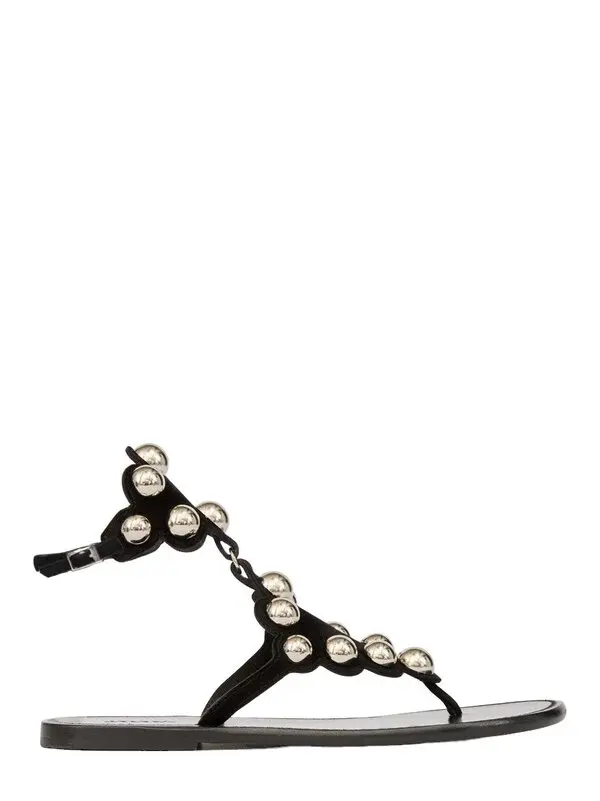 Isabel Marant Velvee Studded Sandals - Black/silver