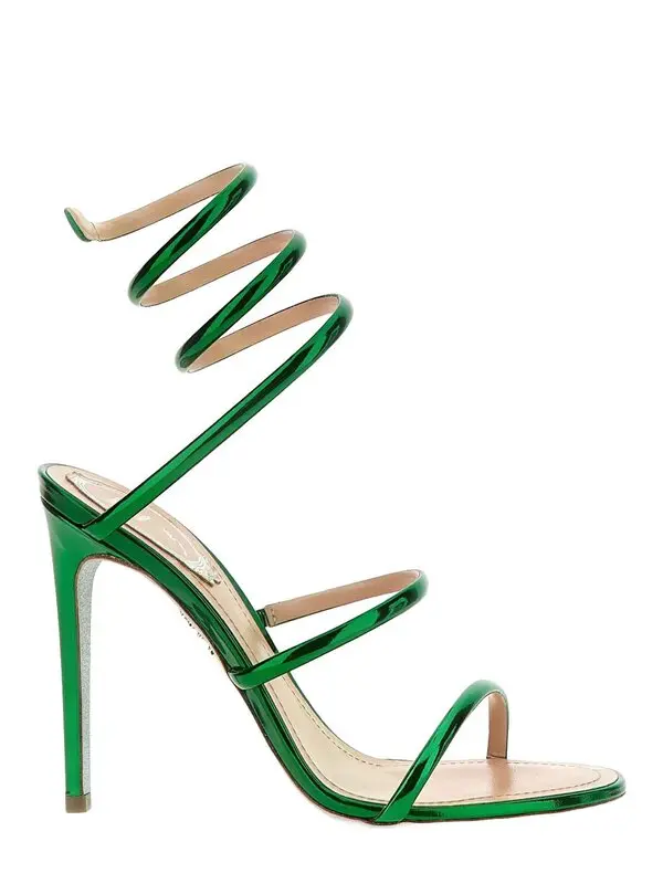 Rene Caovilla 105mm Cleo Sandals - Green