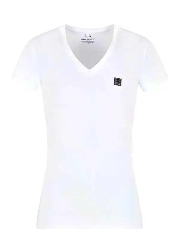 Armani Exchange Logo-plaque T-shirt - White