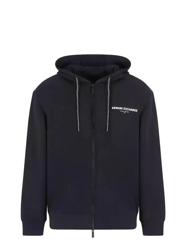 Armani Exchange Zip-up Hoodie - Blue