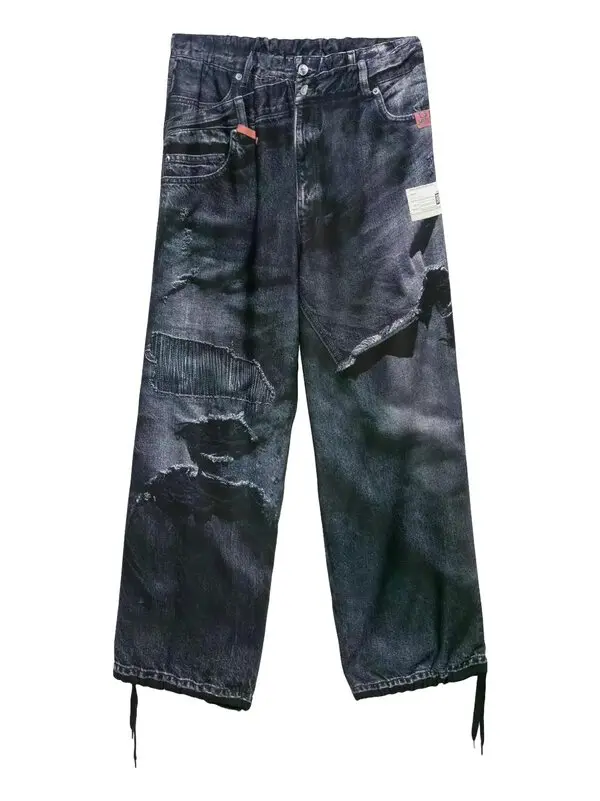 Mihara Yasuhiro Trompe L'oeil Trousers - Black