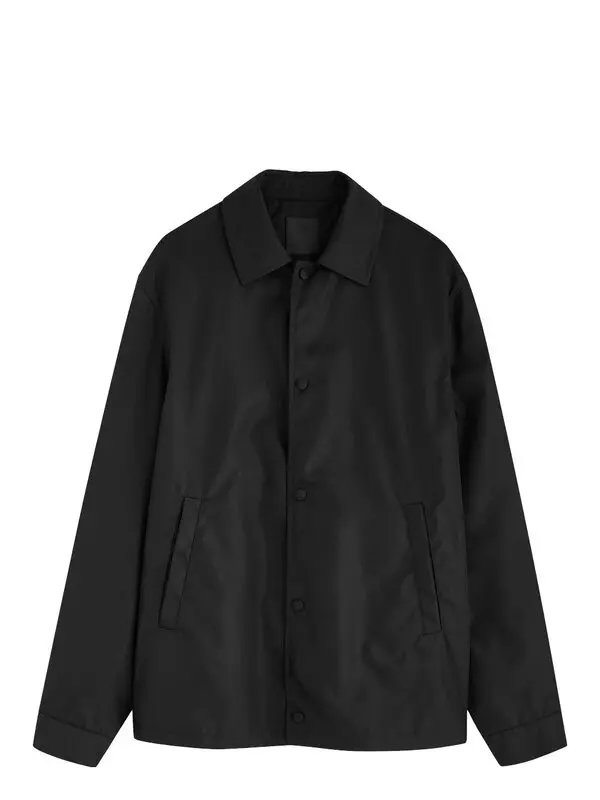 Givenchy Logo-embroidered Taffeta Overshirt - Black