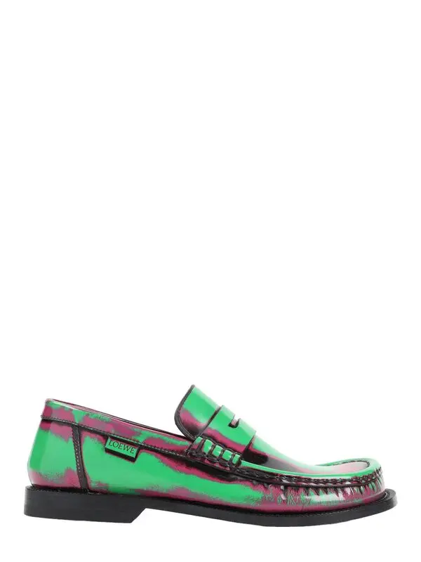 Loewe Campo Brushed Leather Loafers - Multicolour