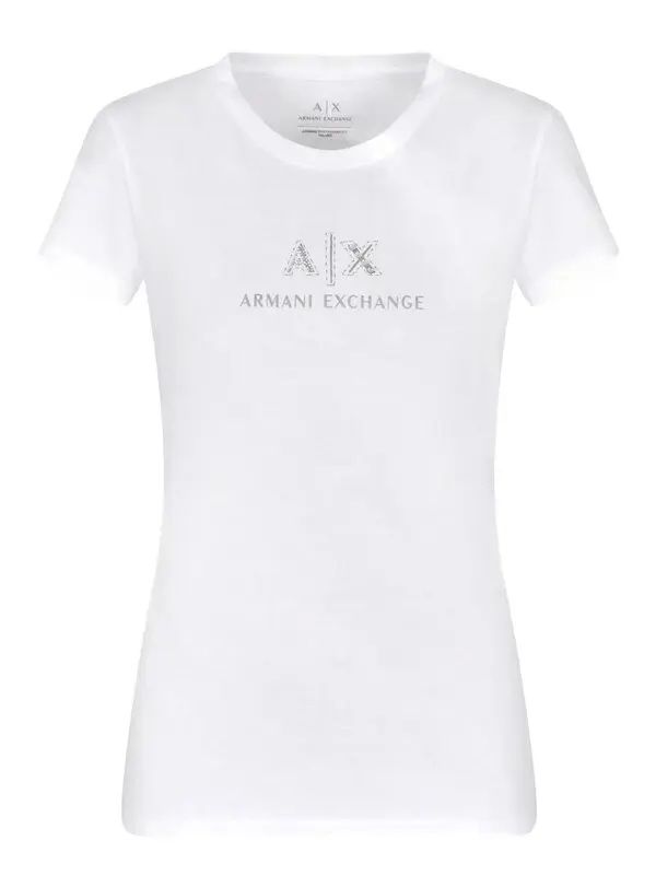 Armani Exchange Logo-embellished T-shirt - White