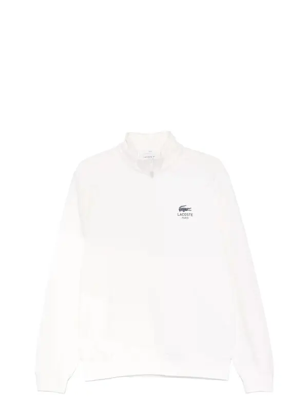 Lacoste Logo-print High-neck Sweatshirt - White