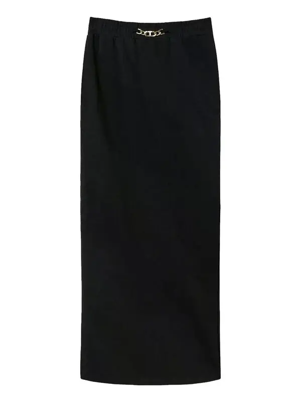 TWINSET Cotton Maxi Skirt - Black