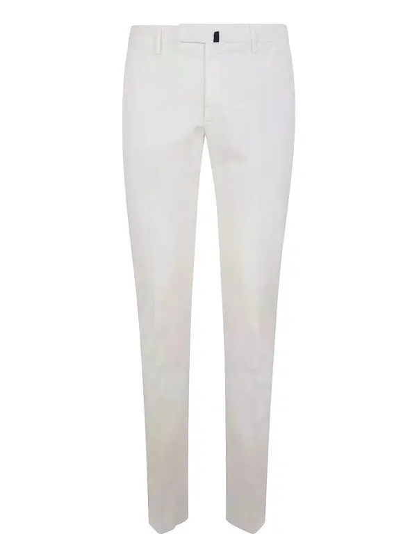 Incotex Pressed-crease Chino Trousers - White