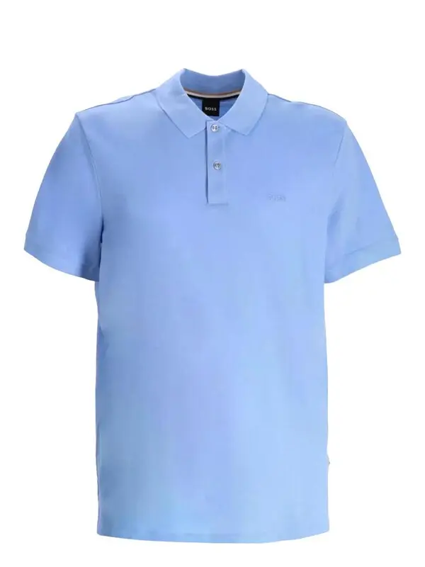 BOSS Logo-print Polo Shirt - Blue